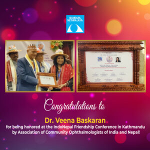 Dr. Veena Baskaran Honored by ACOIN for Community Service at ...